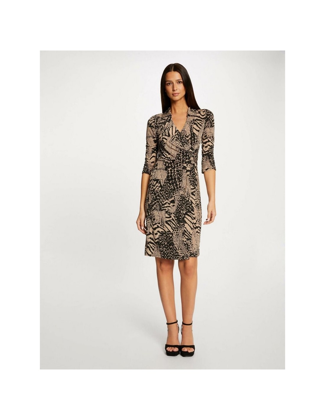 Vestido Morgan Estampado Escote