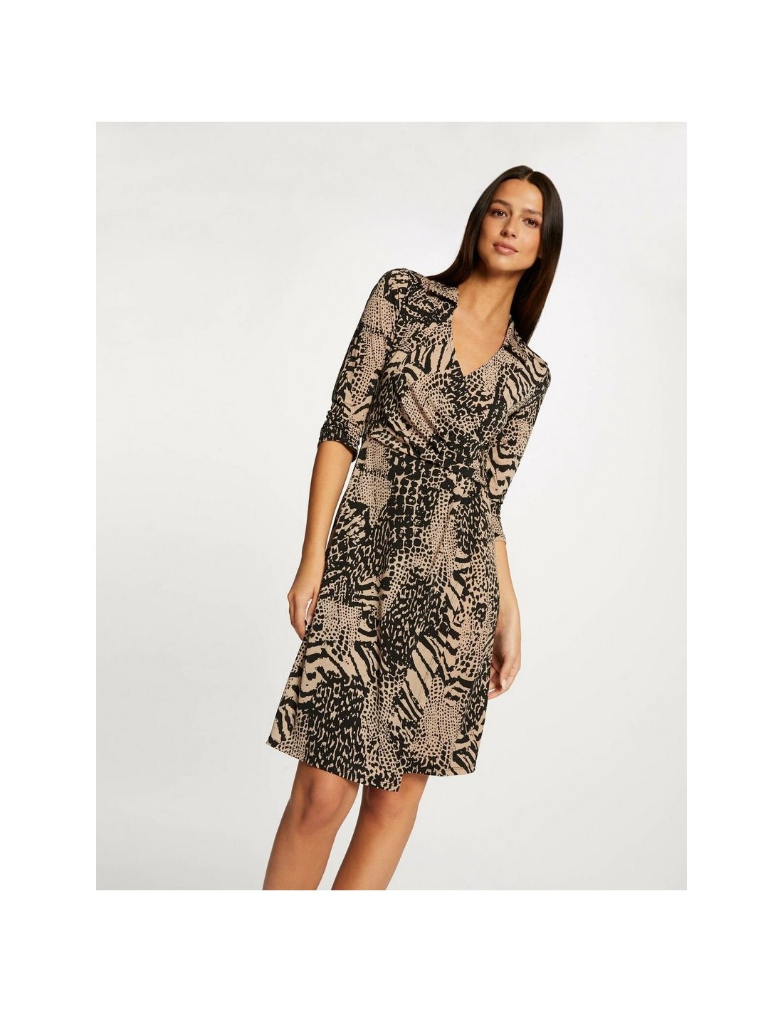 Vestido Morgan Estampado Escote